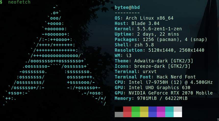 Razer Blade 15 Advanced (2019) with Arch Linux | bytee.net
